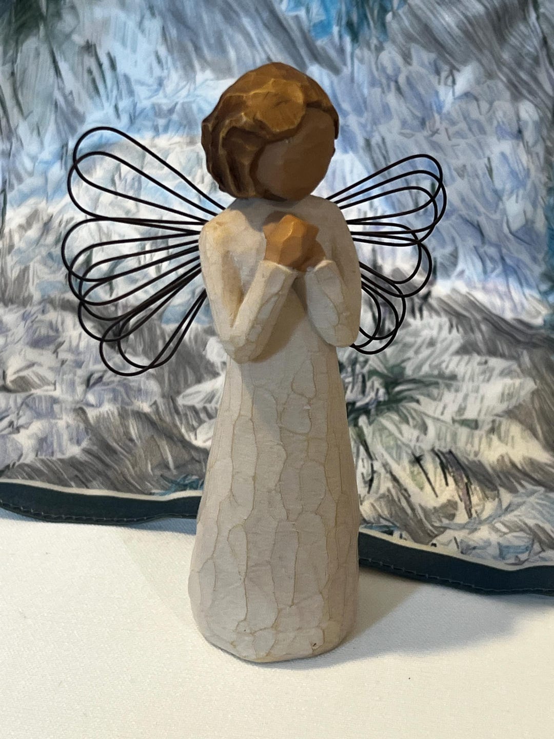 Willow Tree Angel of Wishes Woman Expressing Joy Hand Painted - Etsy