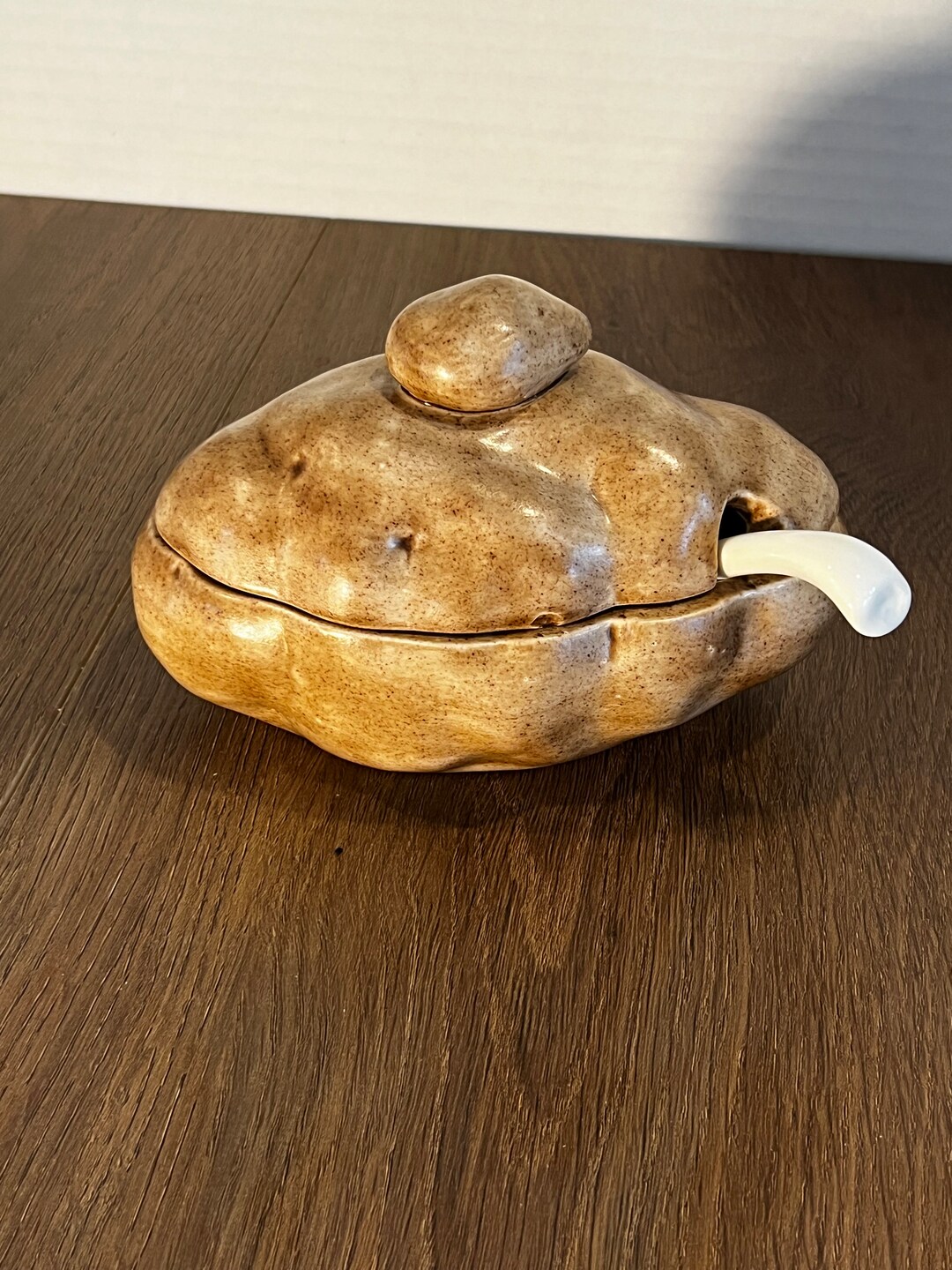 Fun Atlantic Mold Potato Shaped Dish With Spoon & Sour Cream Toppings ...