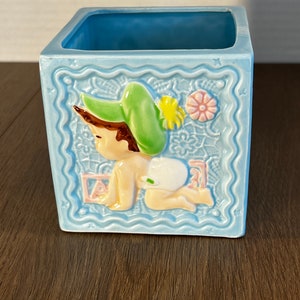 Ceramic Block Baby Planter Boy - Etsy