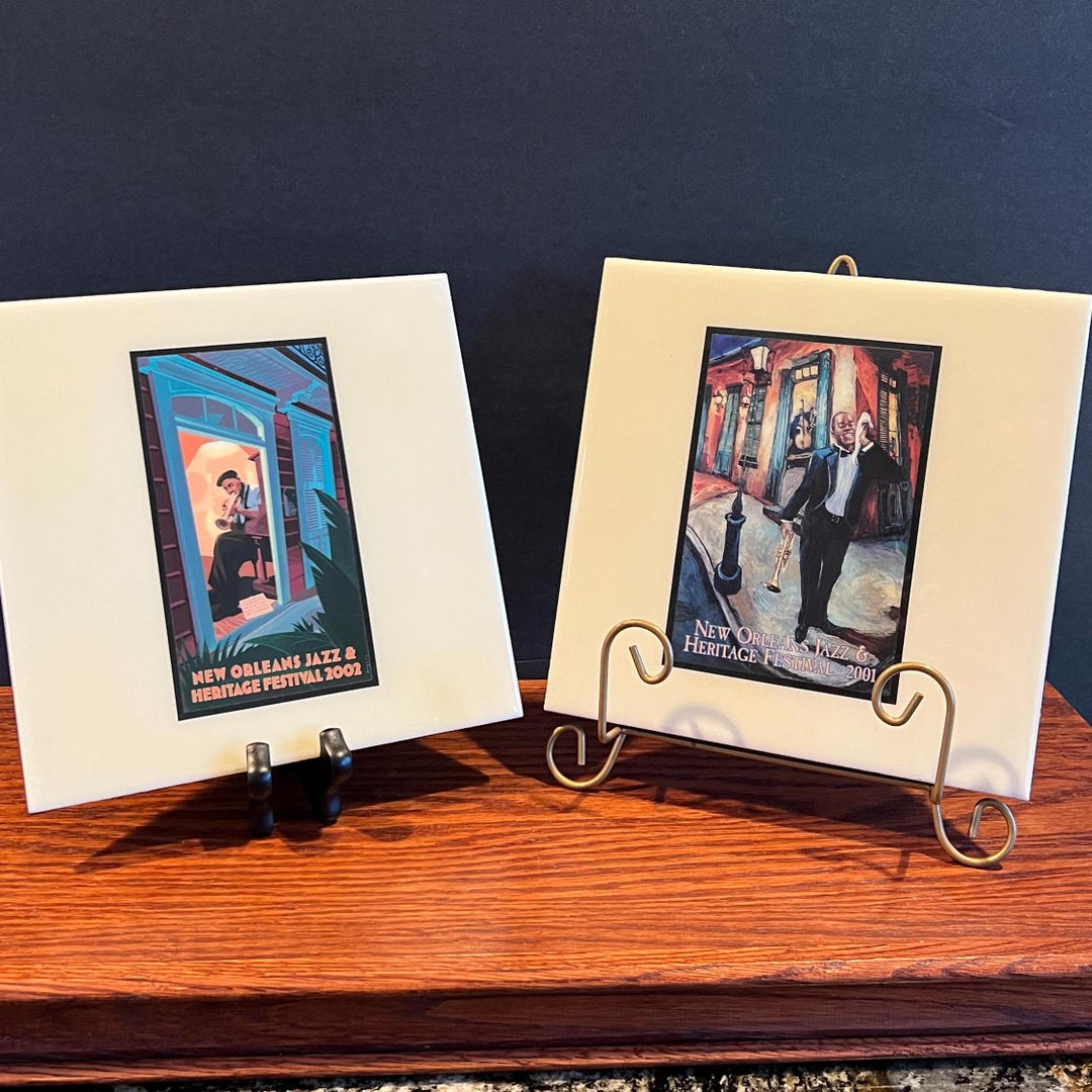 Rare Jazz Legends Porcelain Tile: Louis Armstrong or Wynton Marsalis ...