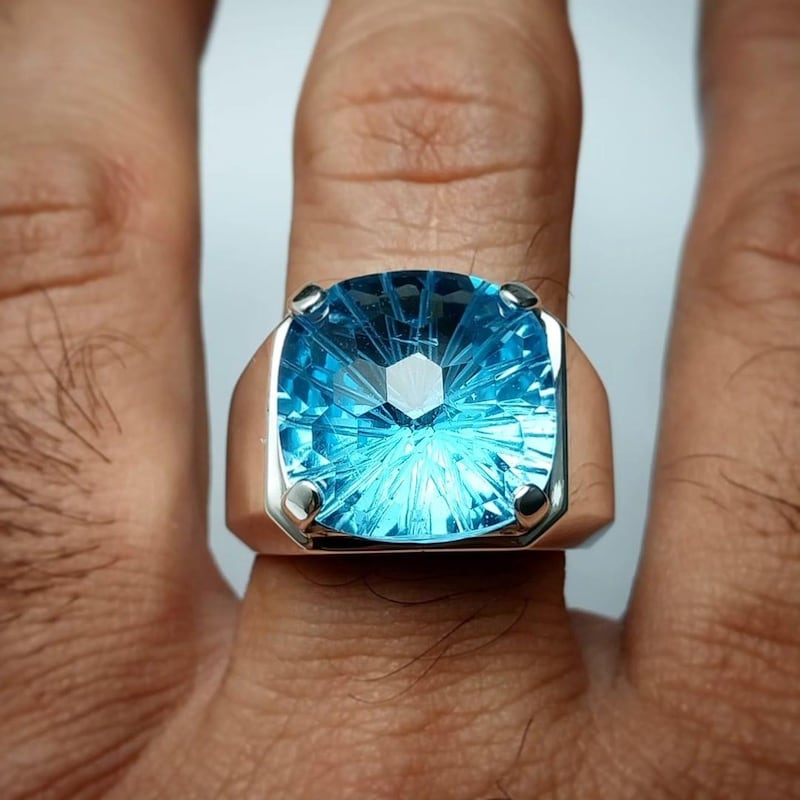 Mens Topaz Ring - Etsy