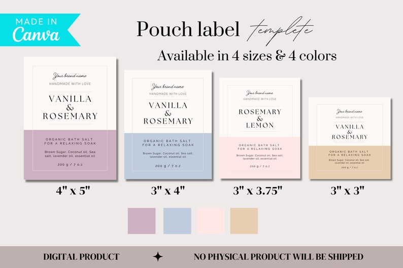 Editable Pouch Label Templatedoypack Label Templatebath - Etsy