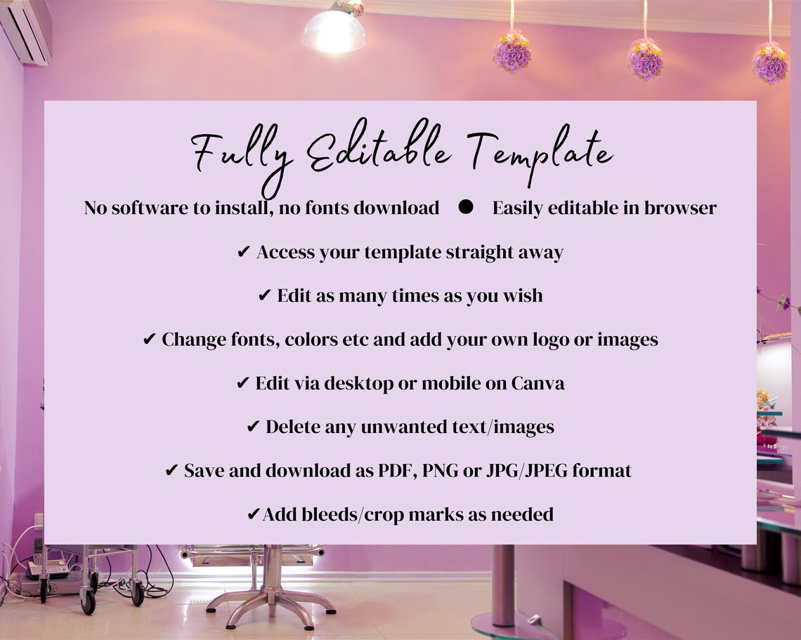 Neon Price List Template DIY Small Business Printable Pricing Guide ...