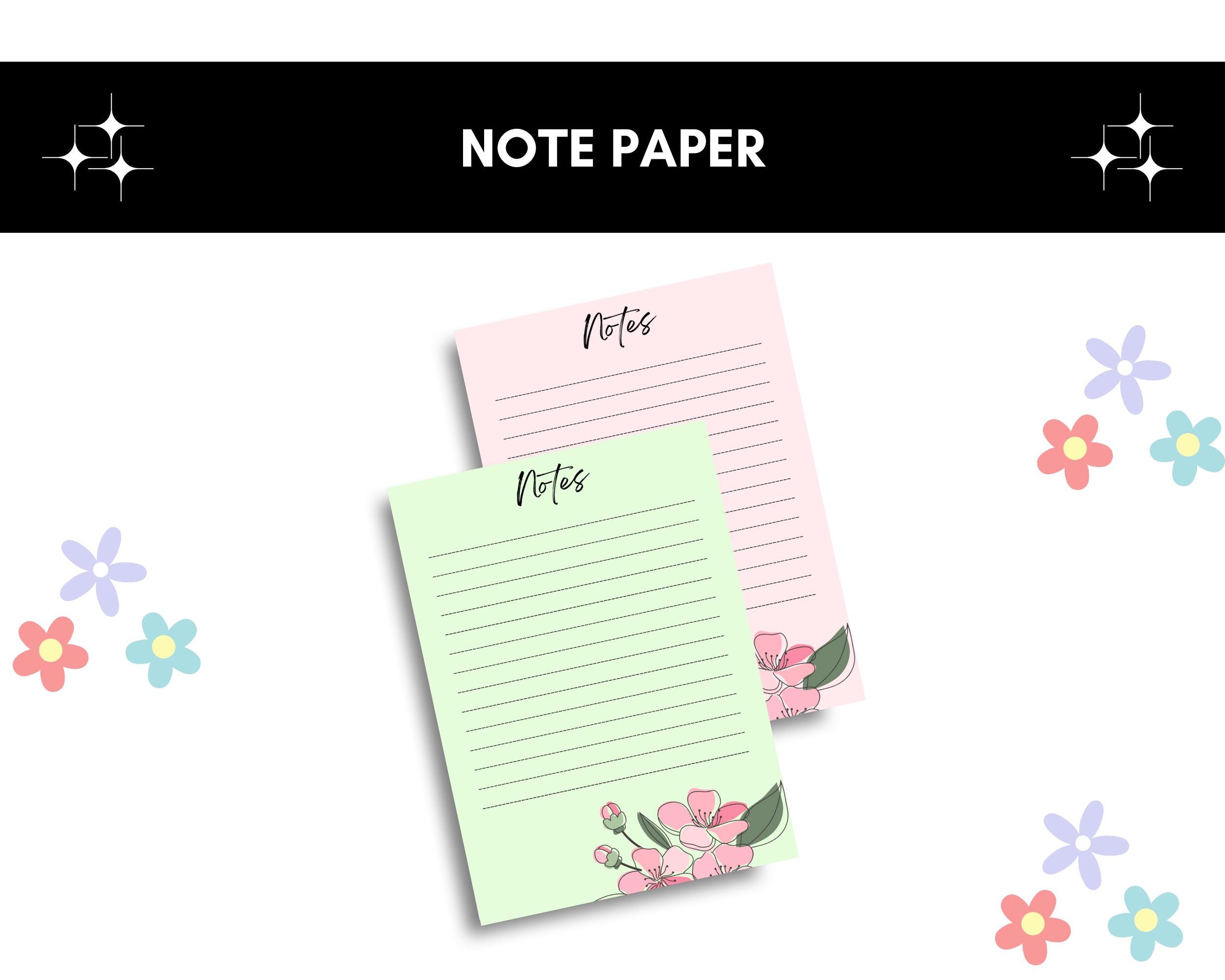 Note Paper, Lined Paper 6x9 Inch - Etsy