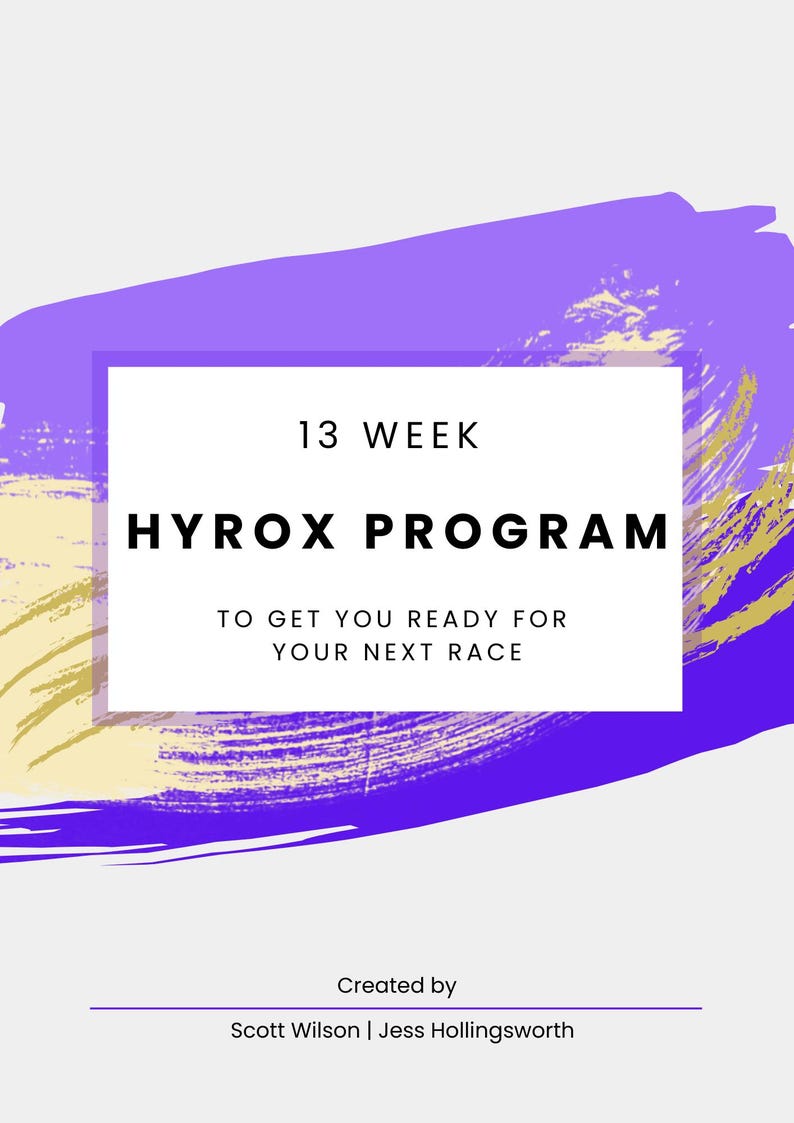 HYROX 13-week Program - Etsy