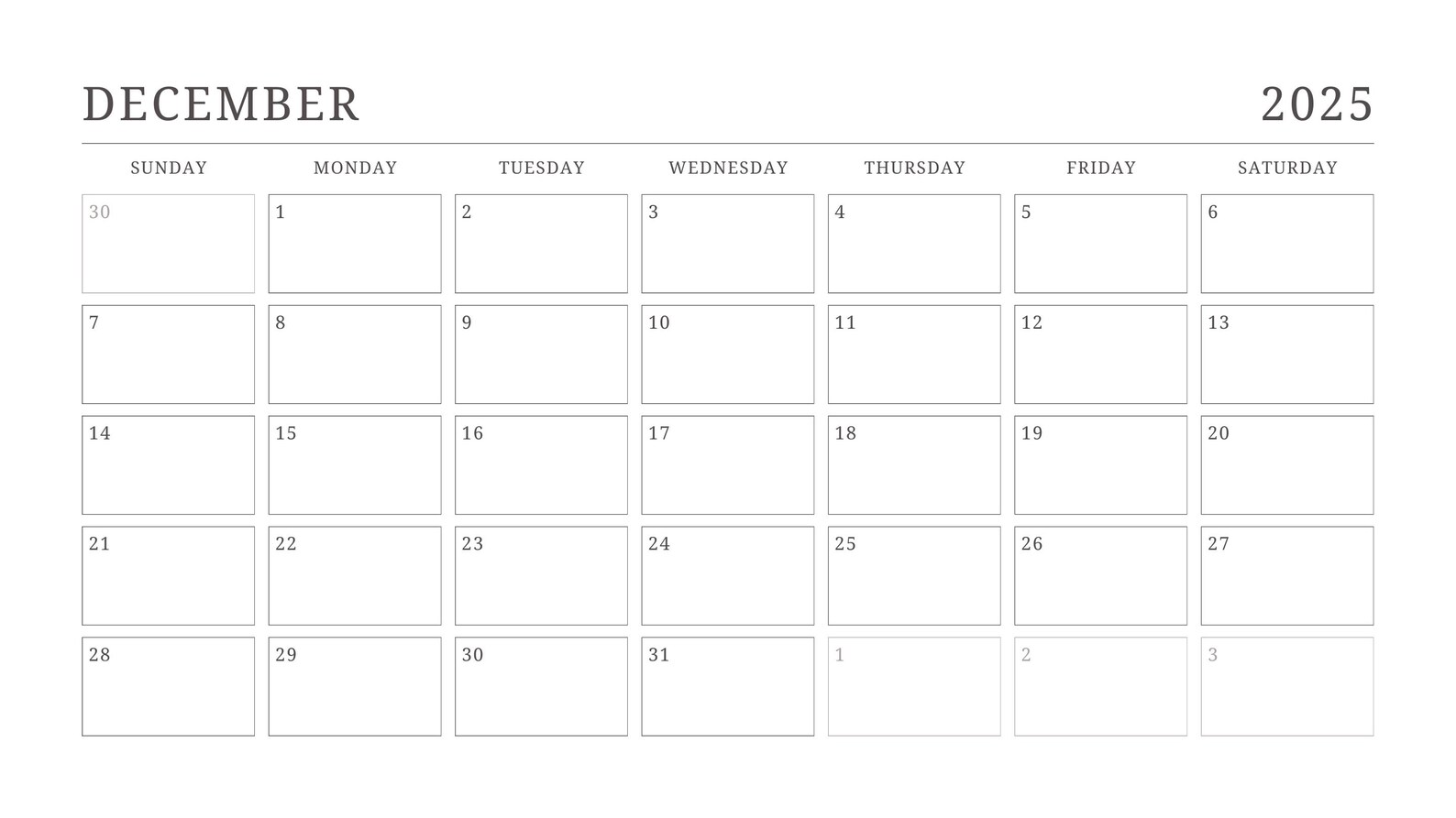 2025 Calendar. Downloadable Calendar. Printable Calendar. Basic ...