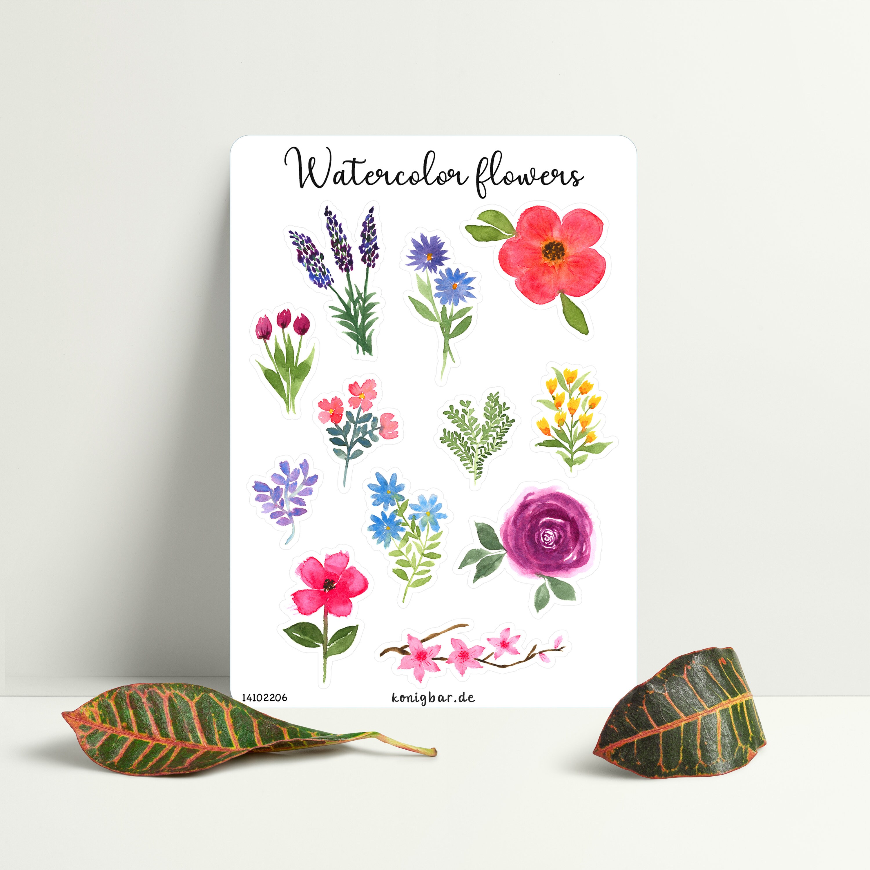 Hoja de pegatinas Tipos de flores / Pegatinas de diario de - Etsy España