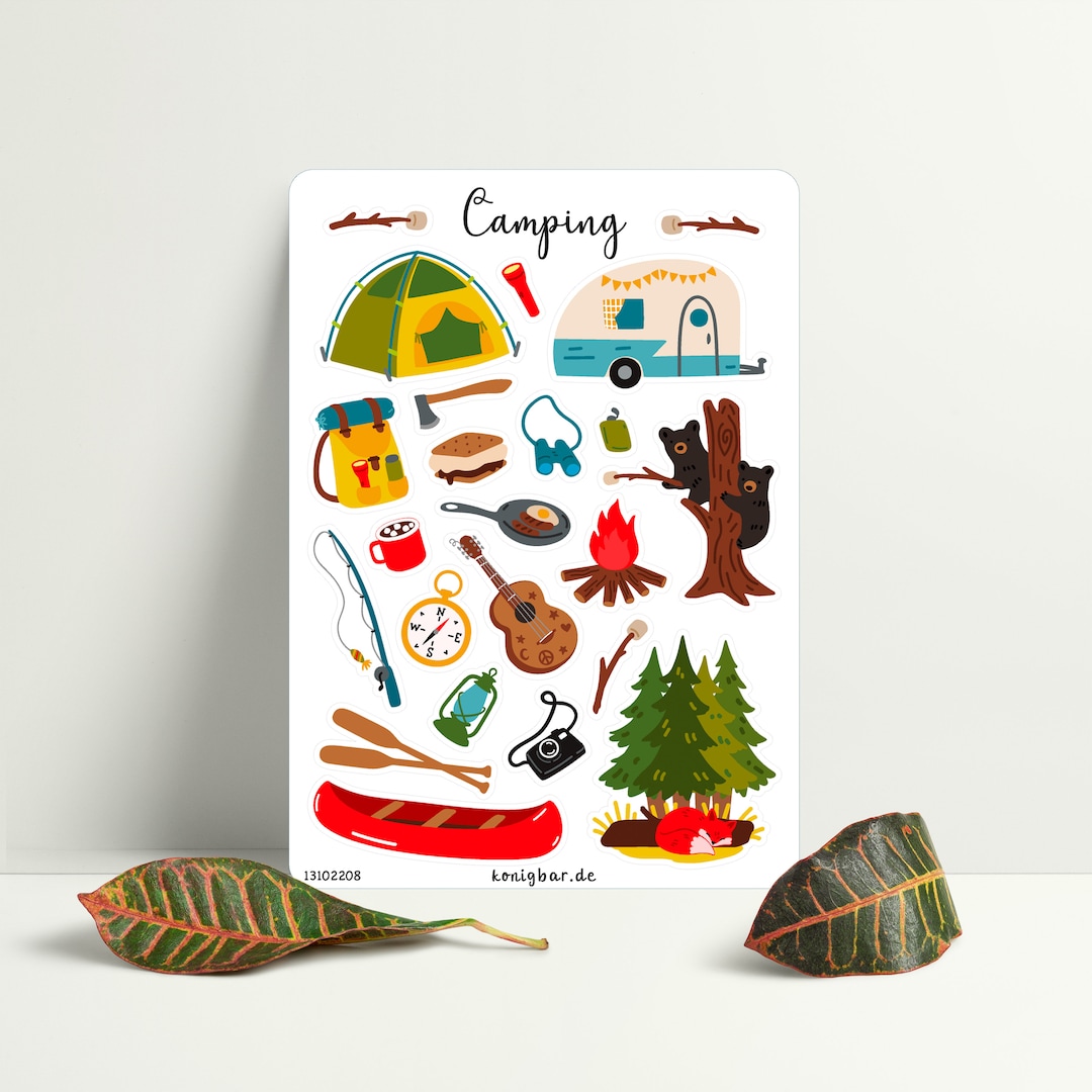 Sticker Sheet Camping Bullet Journal Stickers, Planner Stickers ...