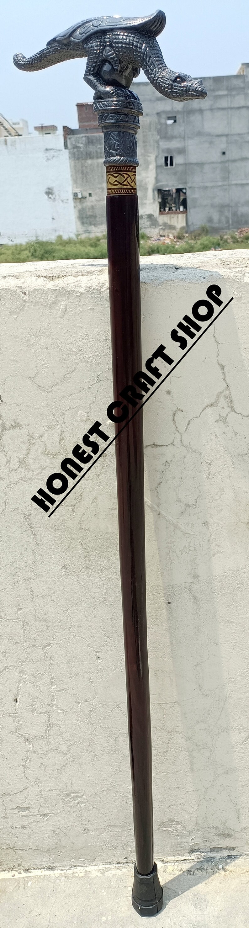 Dragon Handle Wooden Walking Stick Handmade Dragon Carving Wooden Walking Cane for Men Women ...