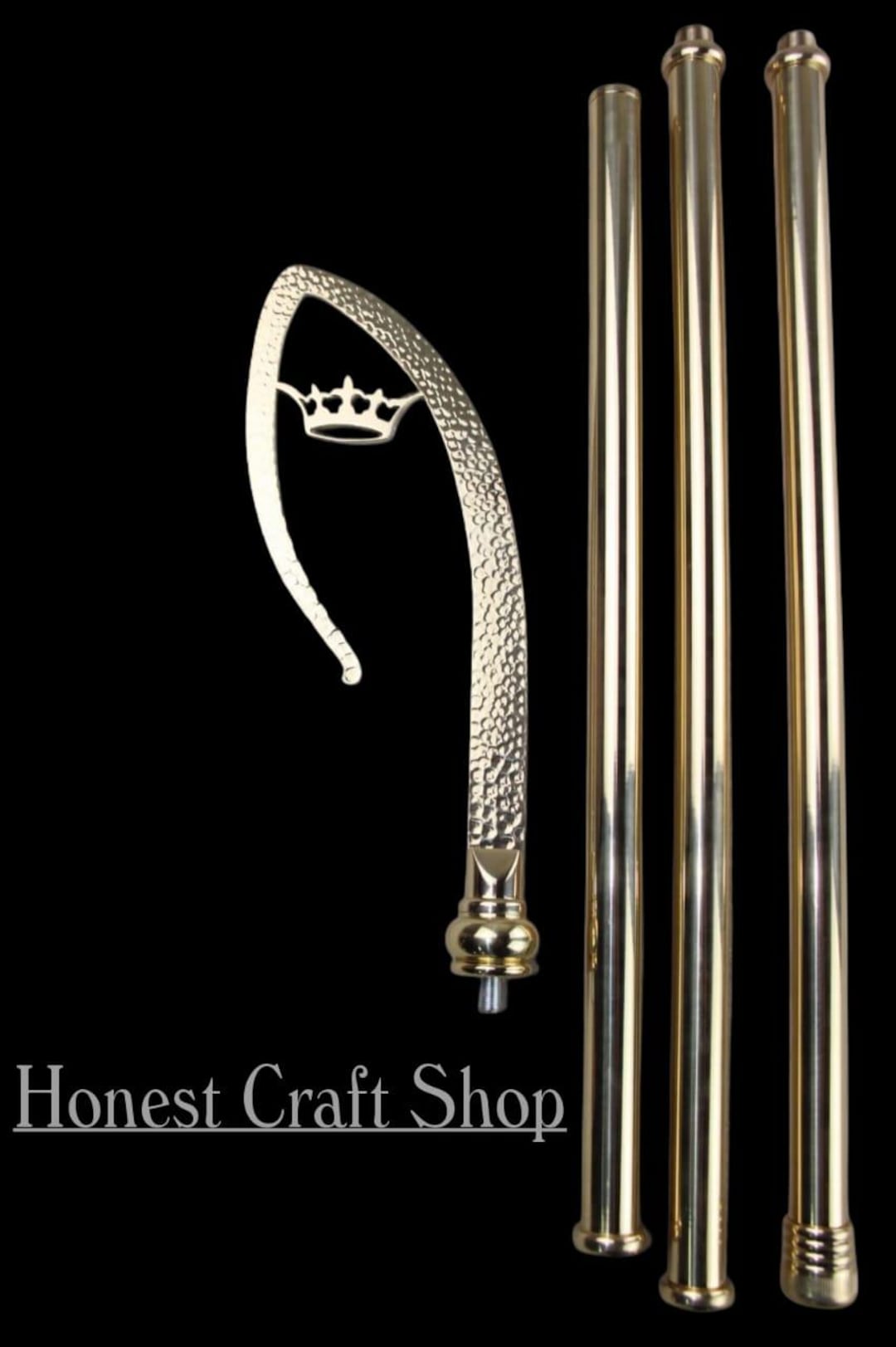 Brass Bishop Staff Crosier: Quality Craftsmanship, 73" High - Etsy