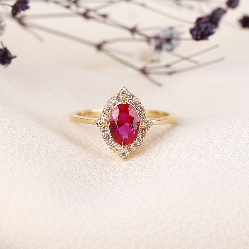 Ruby Wedding Ring - Etsy