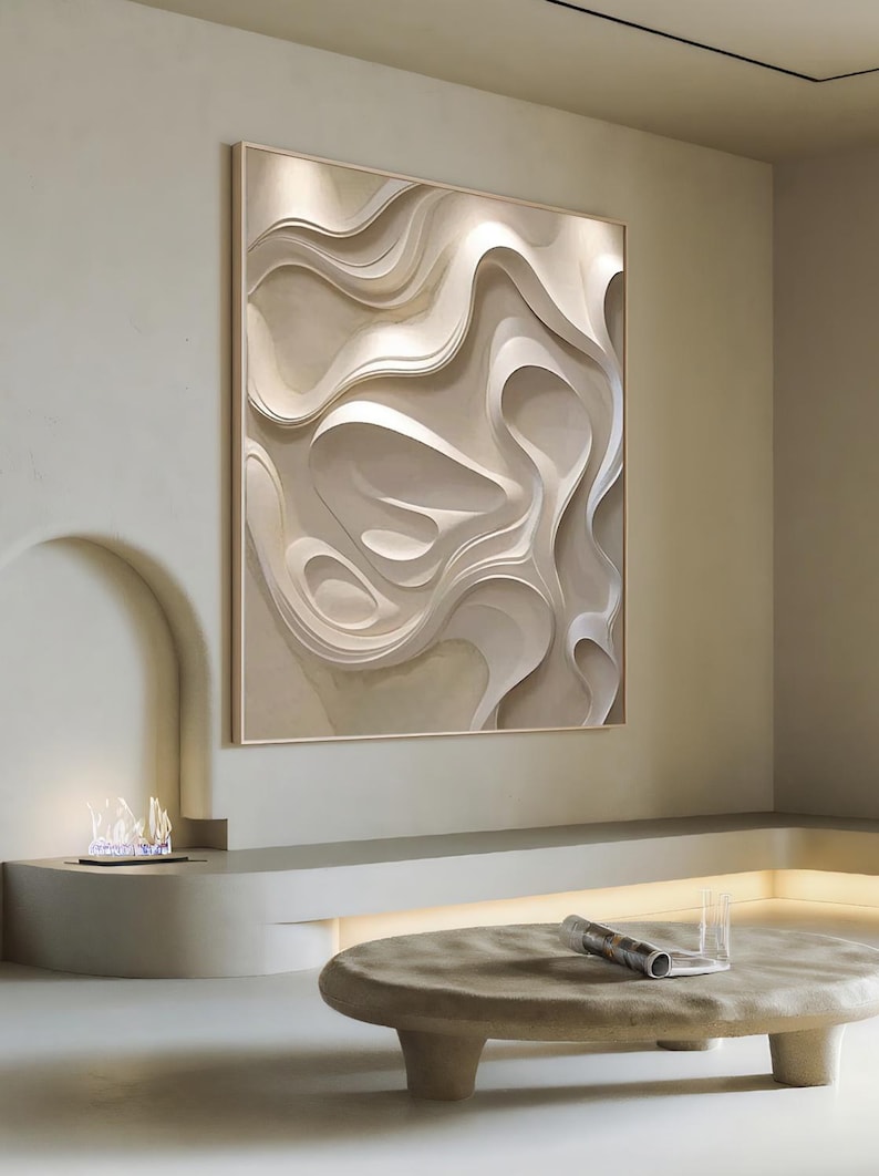 Hand-carved 3D Wood Wall Art, Sculptured Textured Decor - Etsy