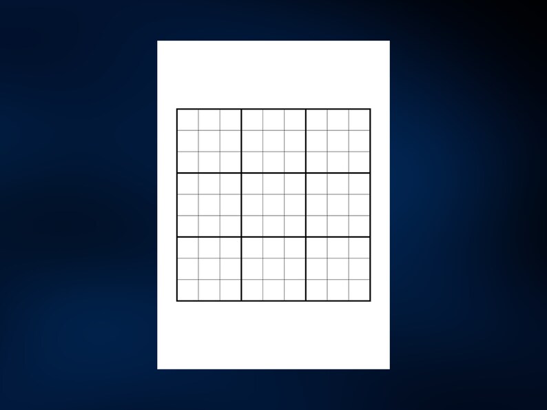 Blank Sudoku Pages Printable Blank Sudoku Sheets Sudoku - Etsy