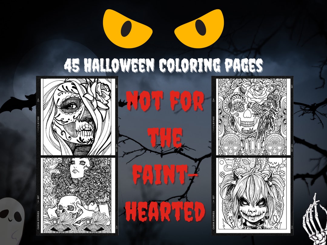 45 Printable Coloring Pages for Adults: Dark Academia, Gothic Coloring ...