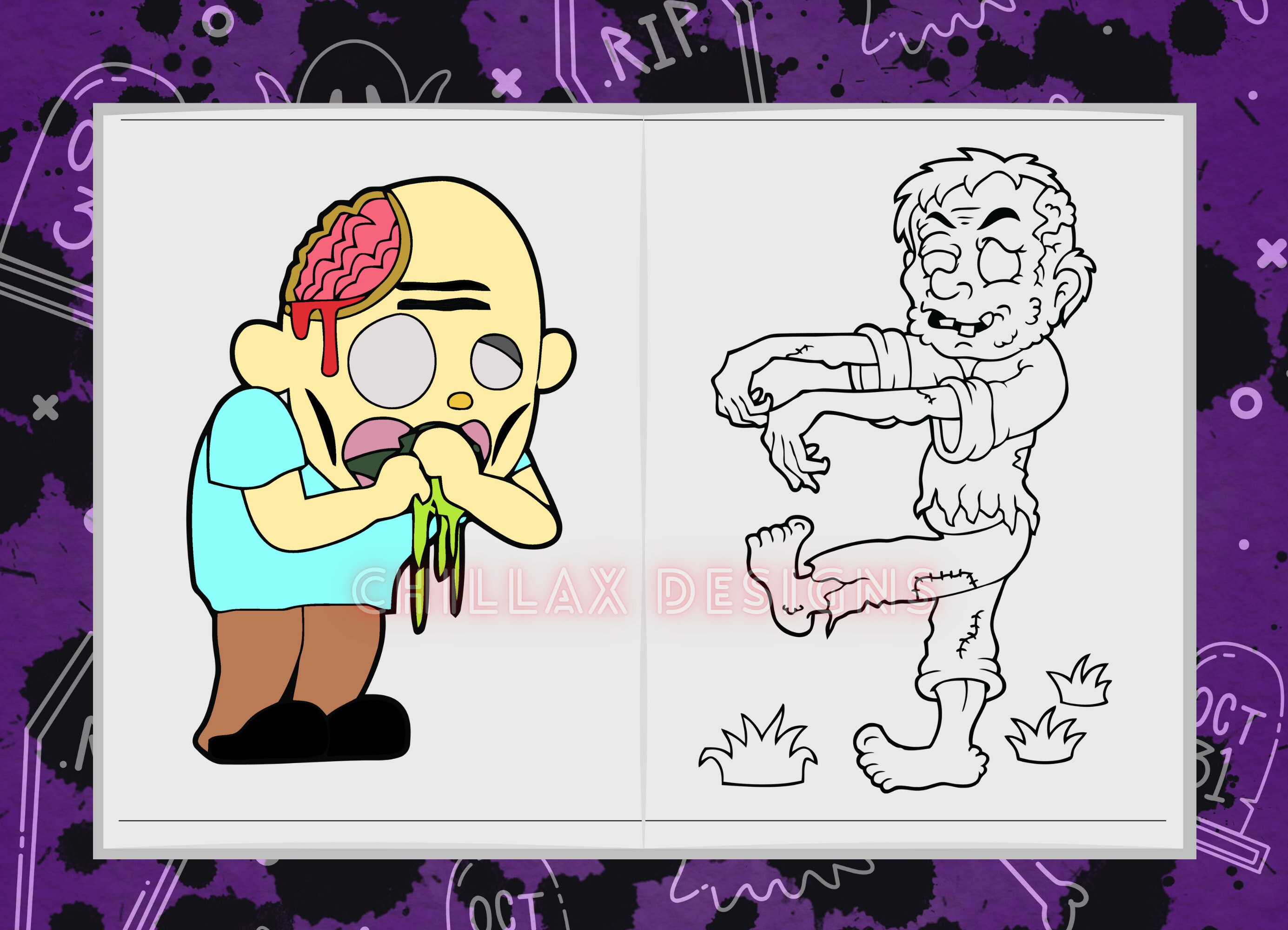 Halloween Coloring Pages for Adults and for Children Perfect Halloween ...