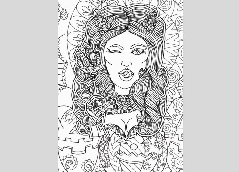 Printable Halloween Coloring Pages For Adults Dark Academia Witchy