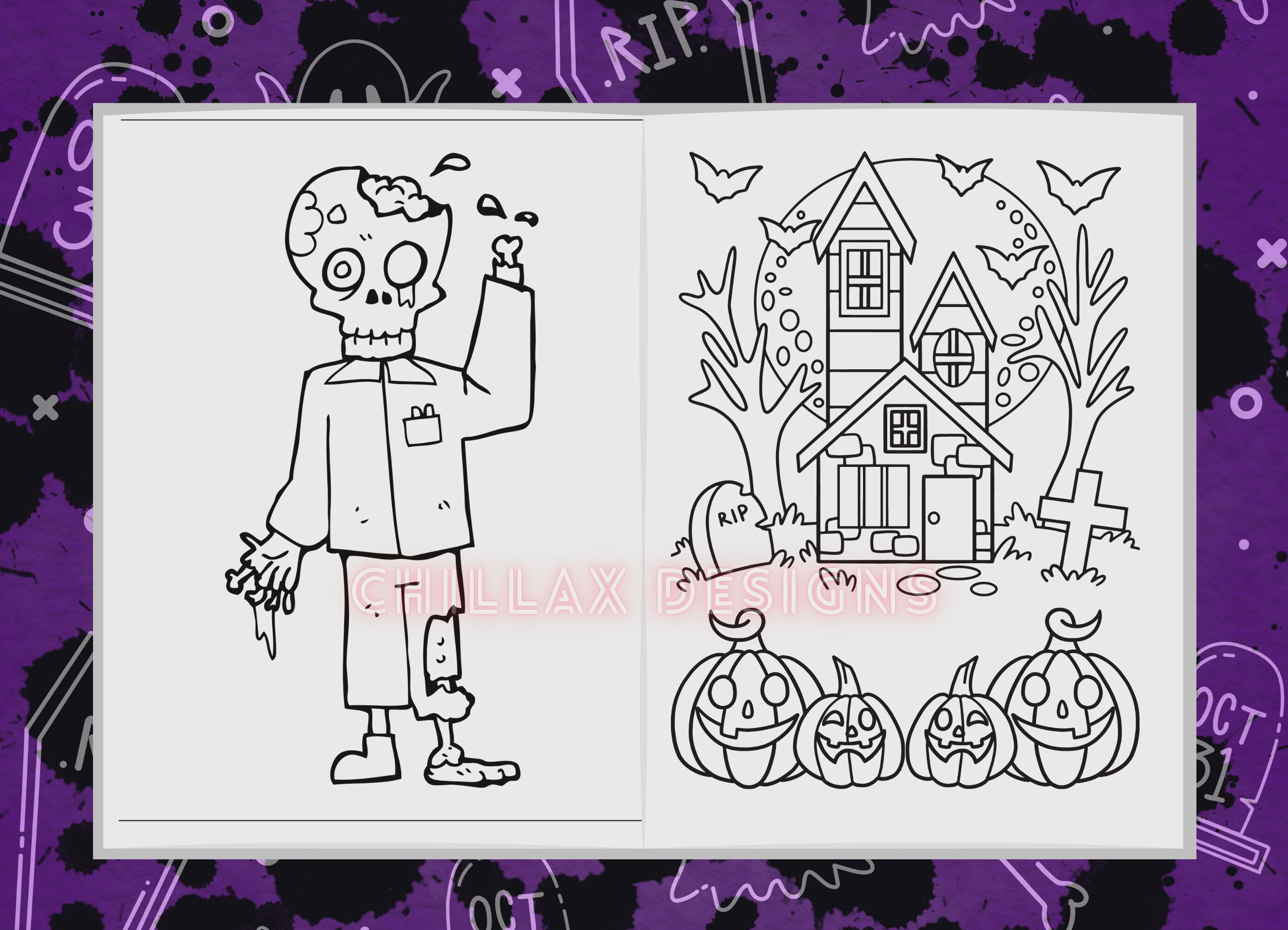 Halloween Coloring Pages for Adults and for Children Perfect Halloween ...