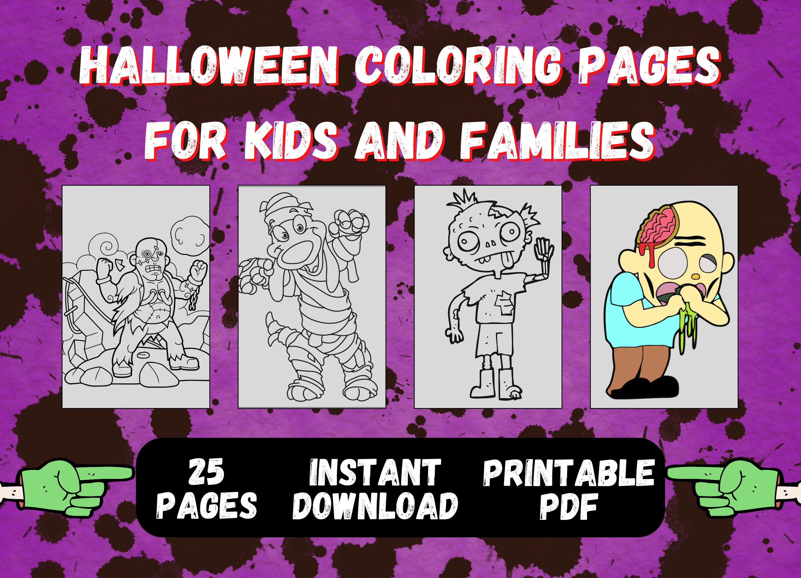 Halloween Coloring Pages for Adults and for Children Perfect Halloween ...