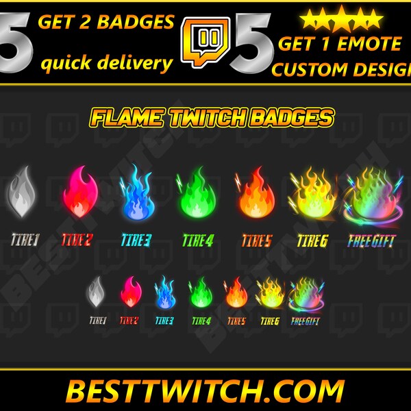 Twitch Sub Badges Free - Etsy