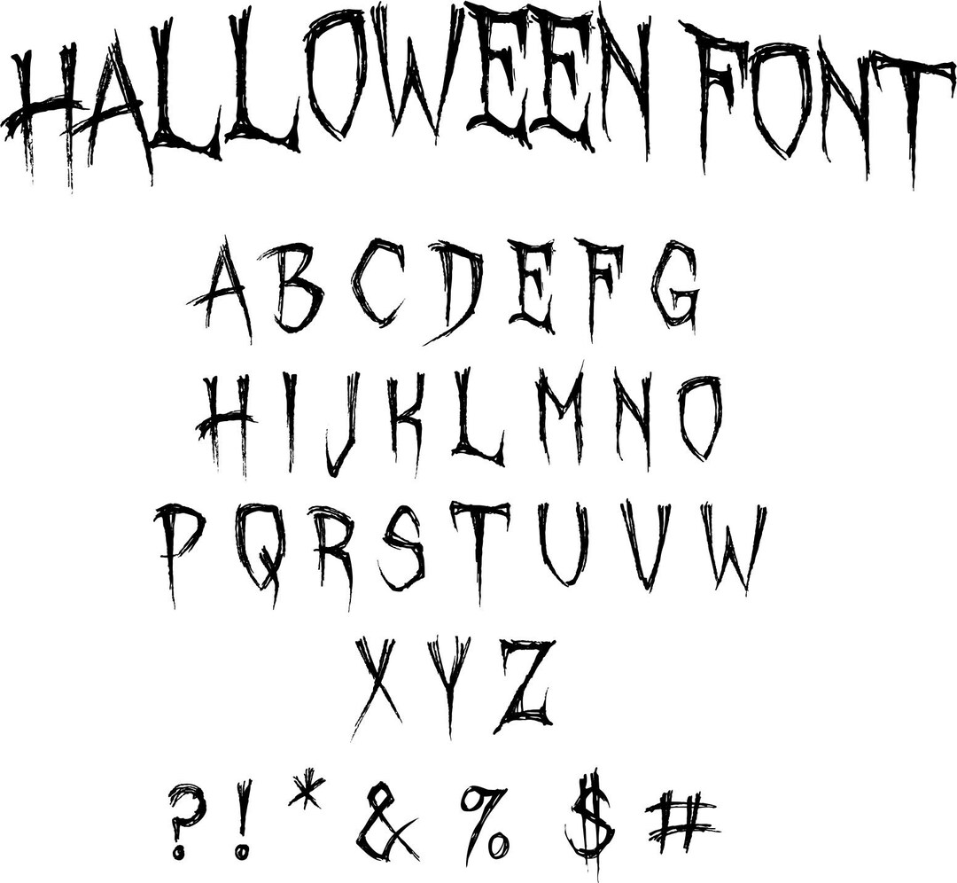 Halloween Font SVG Spooky Font SVG Horror Font Svg Png - Etsy