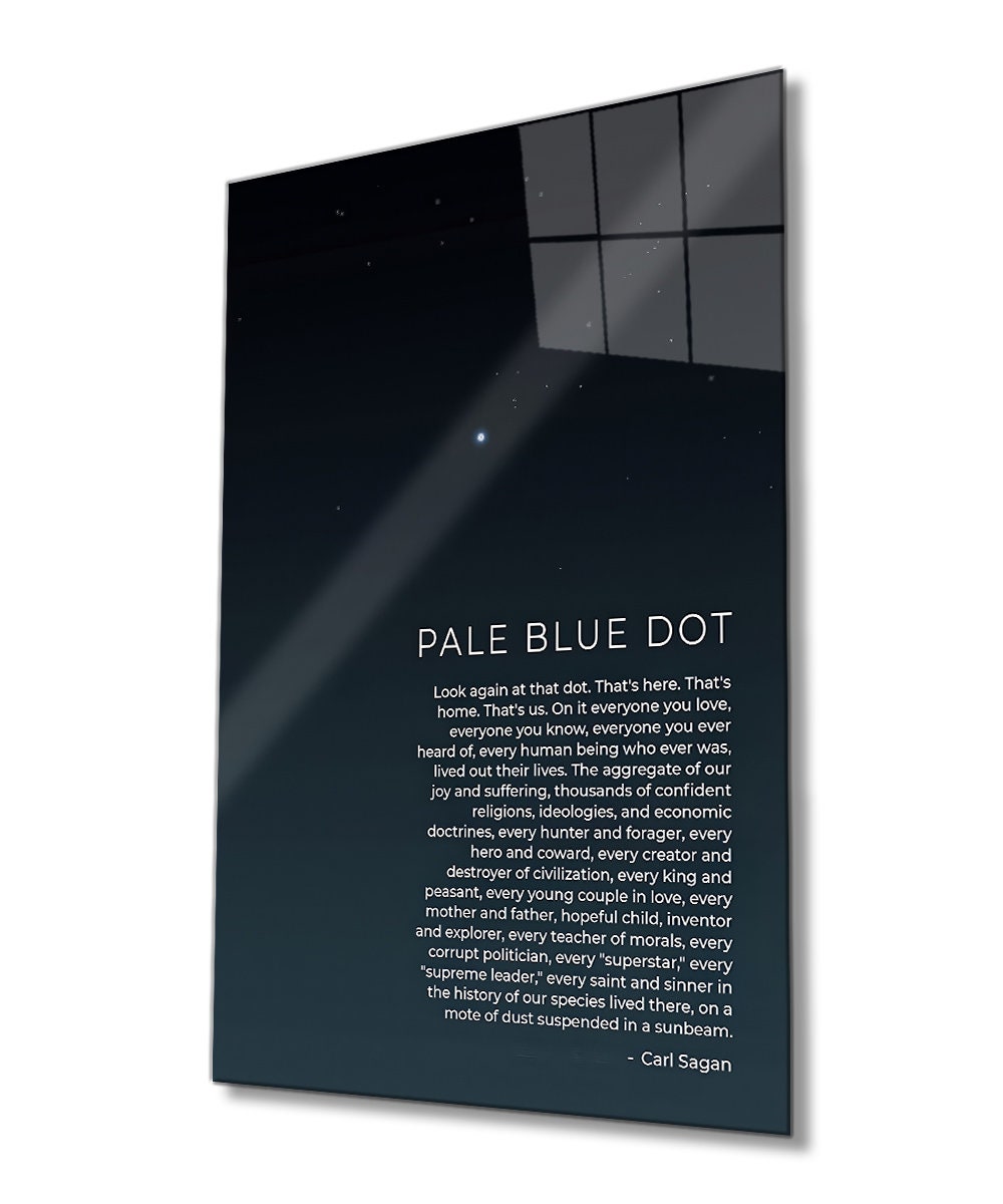The Pale Blue Dot, the Pale Blue Dot Print, Blue Dot Tempered Glass ...