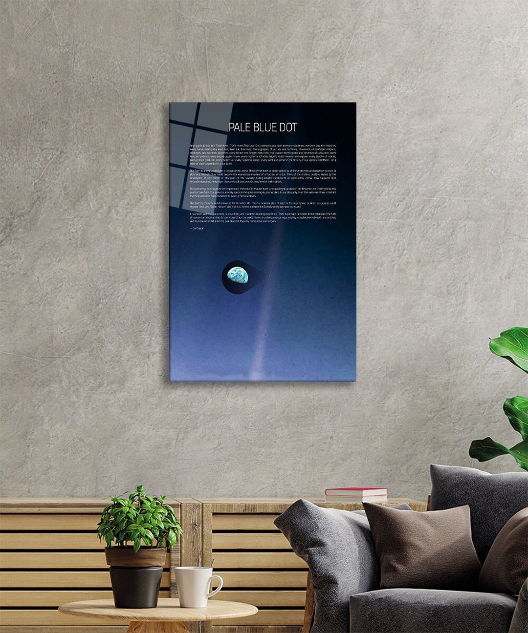 The Pale Blue Dot, the Pale Blue Dot Print, Blue Dot Tempered Glass ...