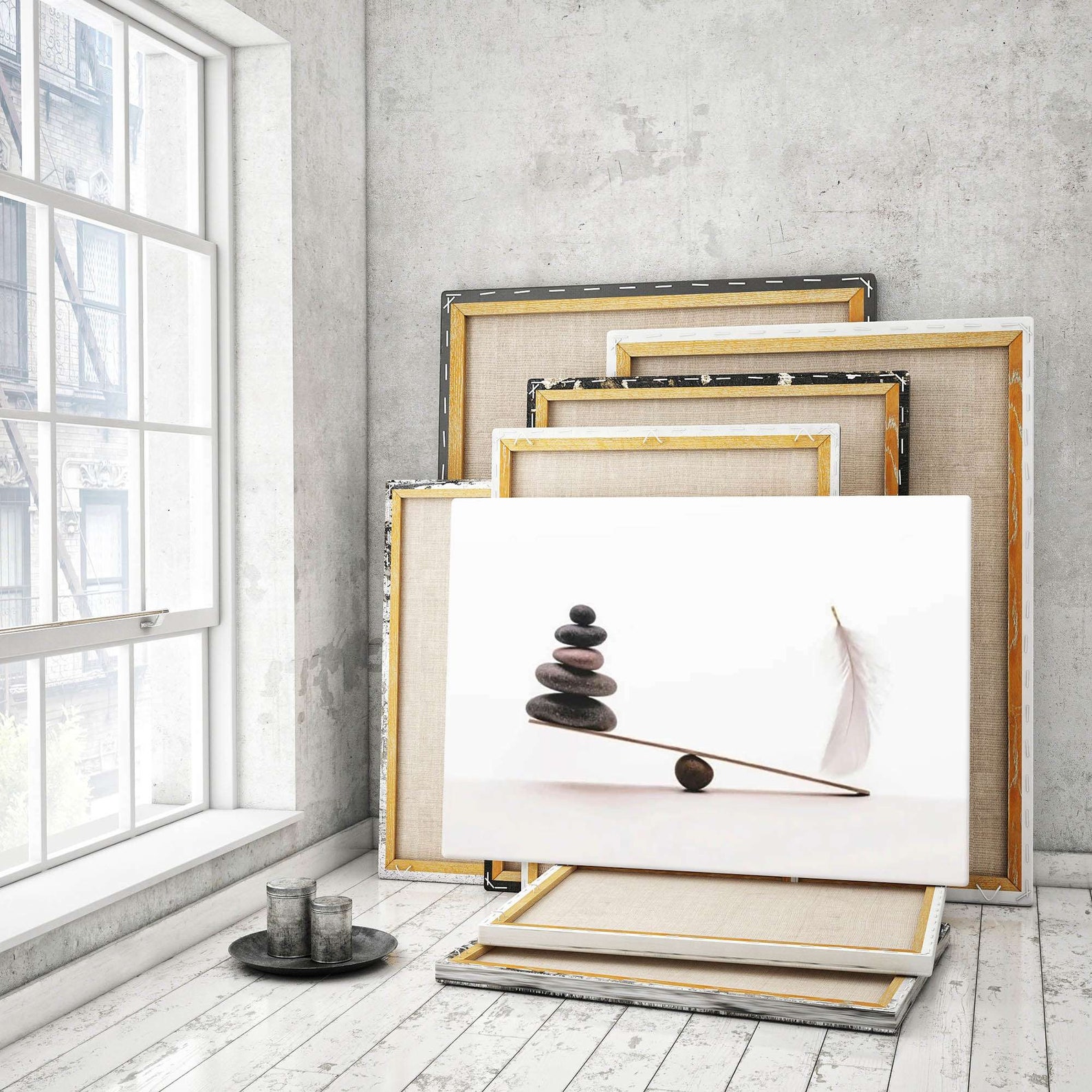 Stones Feather Balance Poster,zen Art for Harmony and Peace,create A ...