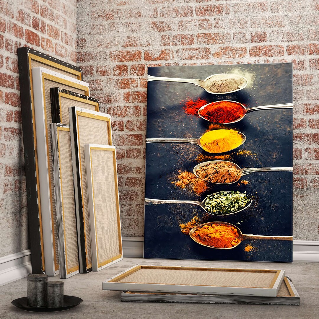 Spices Mix Posterfood Wall Decordinning Room Wall Decorspice ...