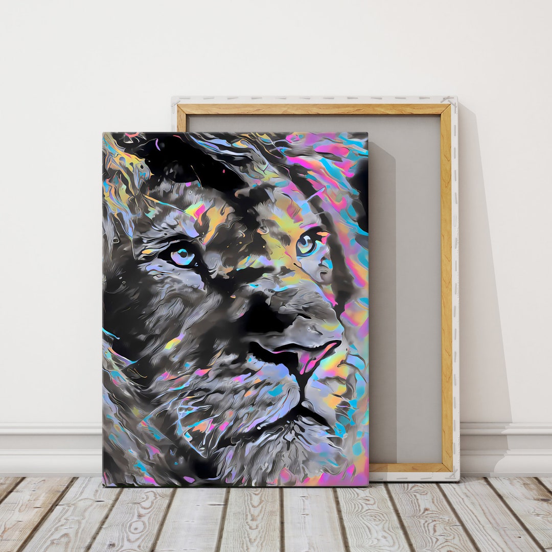 HD Lion Tiger Animal Canvas Wall Posters Print Pictures Nordic Art ...