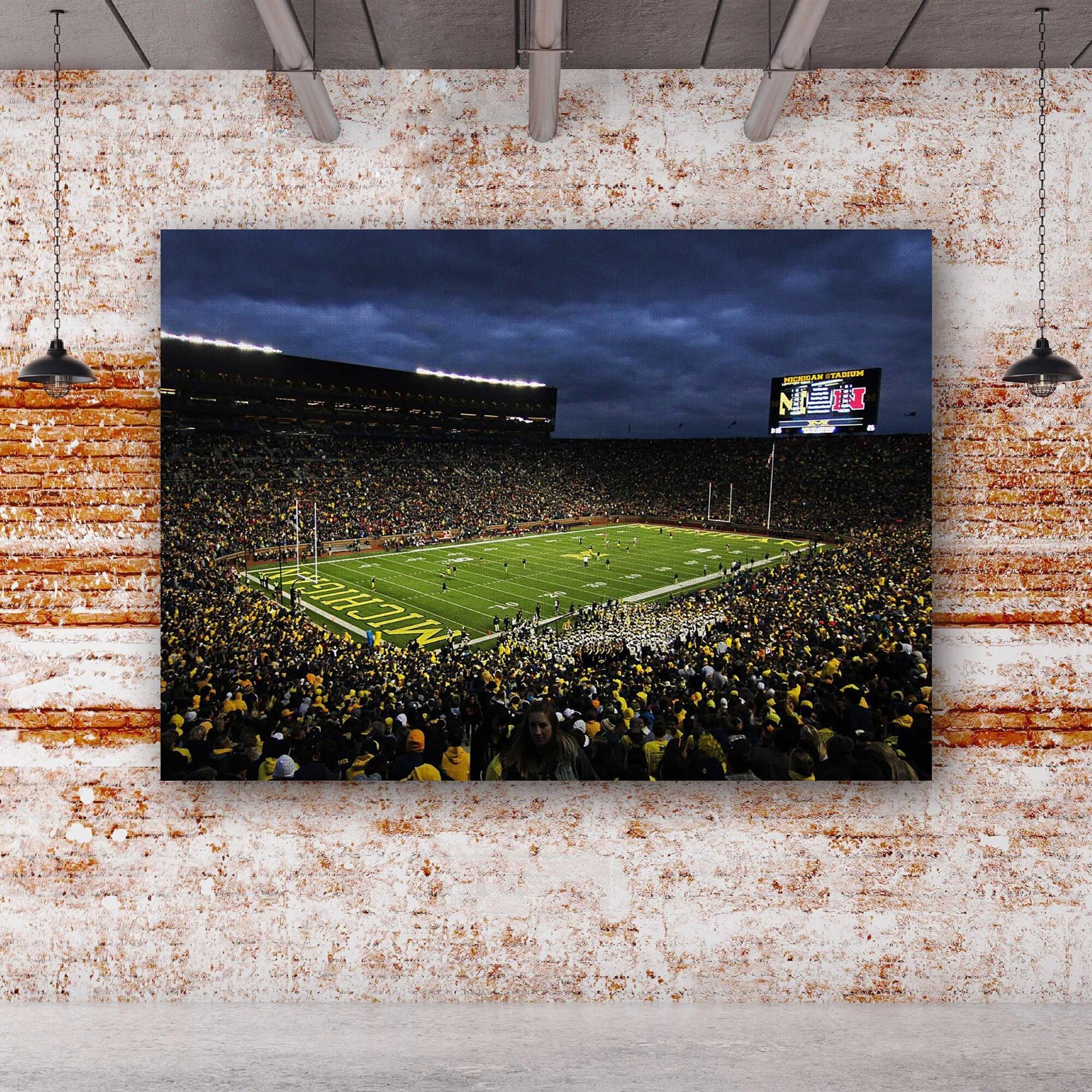 Michigan 'the Big House' Canvas Wall Art,college Football Decor ...