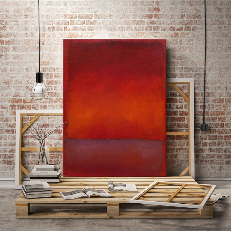 Mark Rothko Production ,mark Rothko Red Print Canvas Painting, Abstract ...
