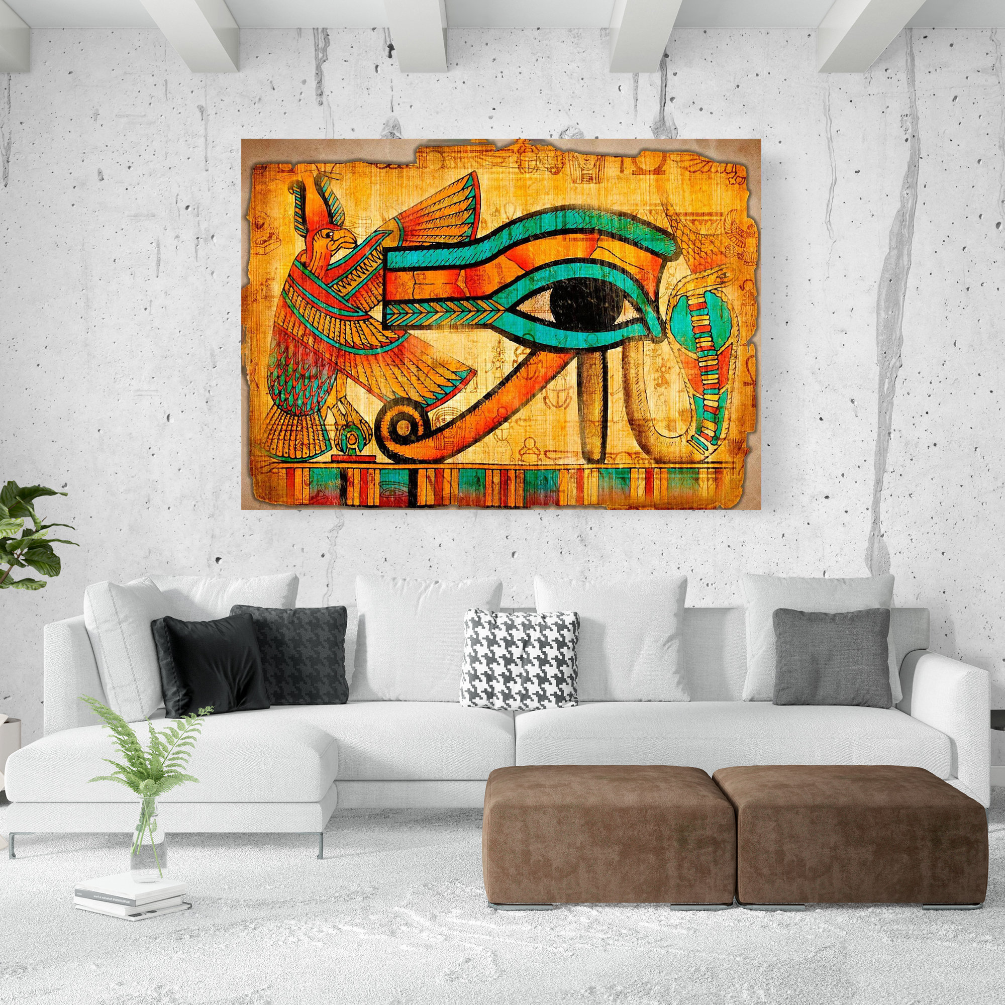 Ancient Egyptian Eye of Horus Canvas Wall Art Painting Canvas - Etsy