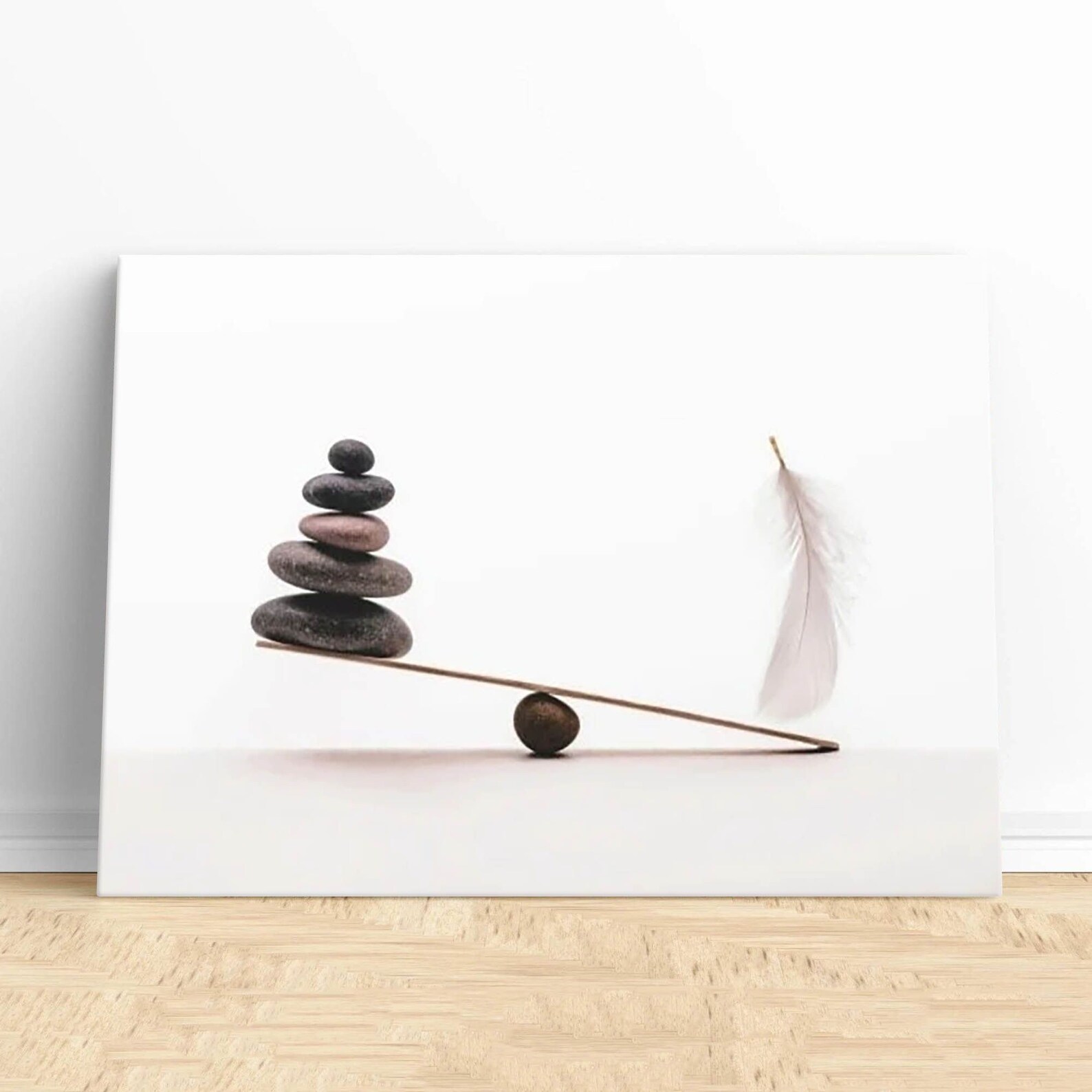 Stones Feather Balance Poster,zen Art for Harmony and Peace,create A ...