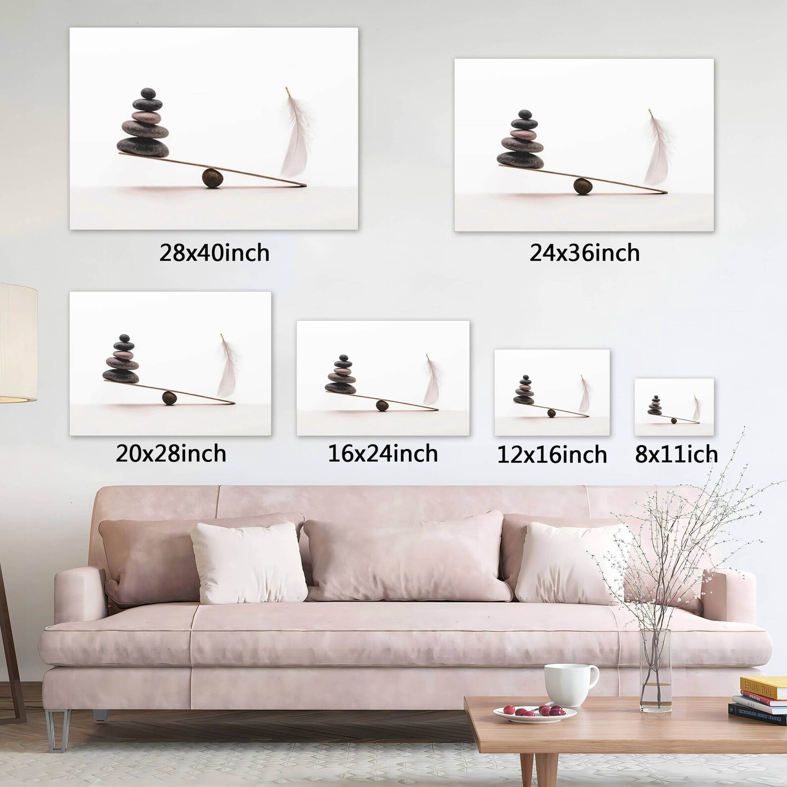 Stones Feather Balance Poster,zen Art for Harmony and Peace,create A ...