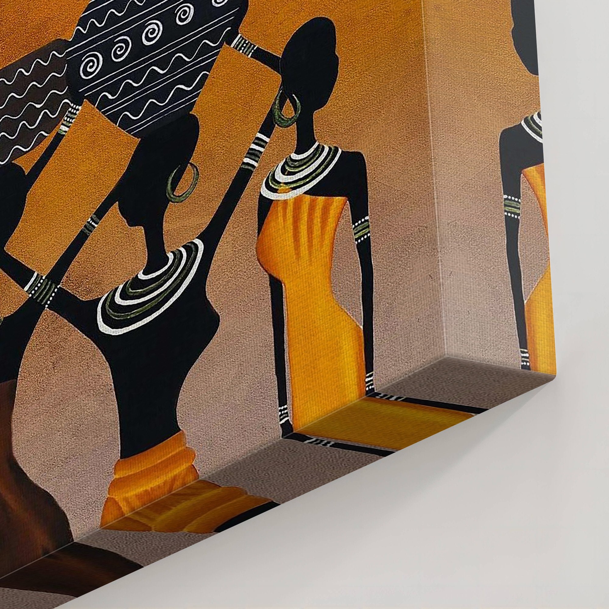 African Traditional Women's Canvas Wall Art Painting, Canvas Wall Art ...