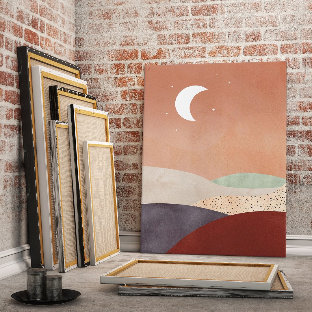 Abstract Night Scene Wall Painting Abstract Wall Art Living - Etsy