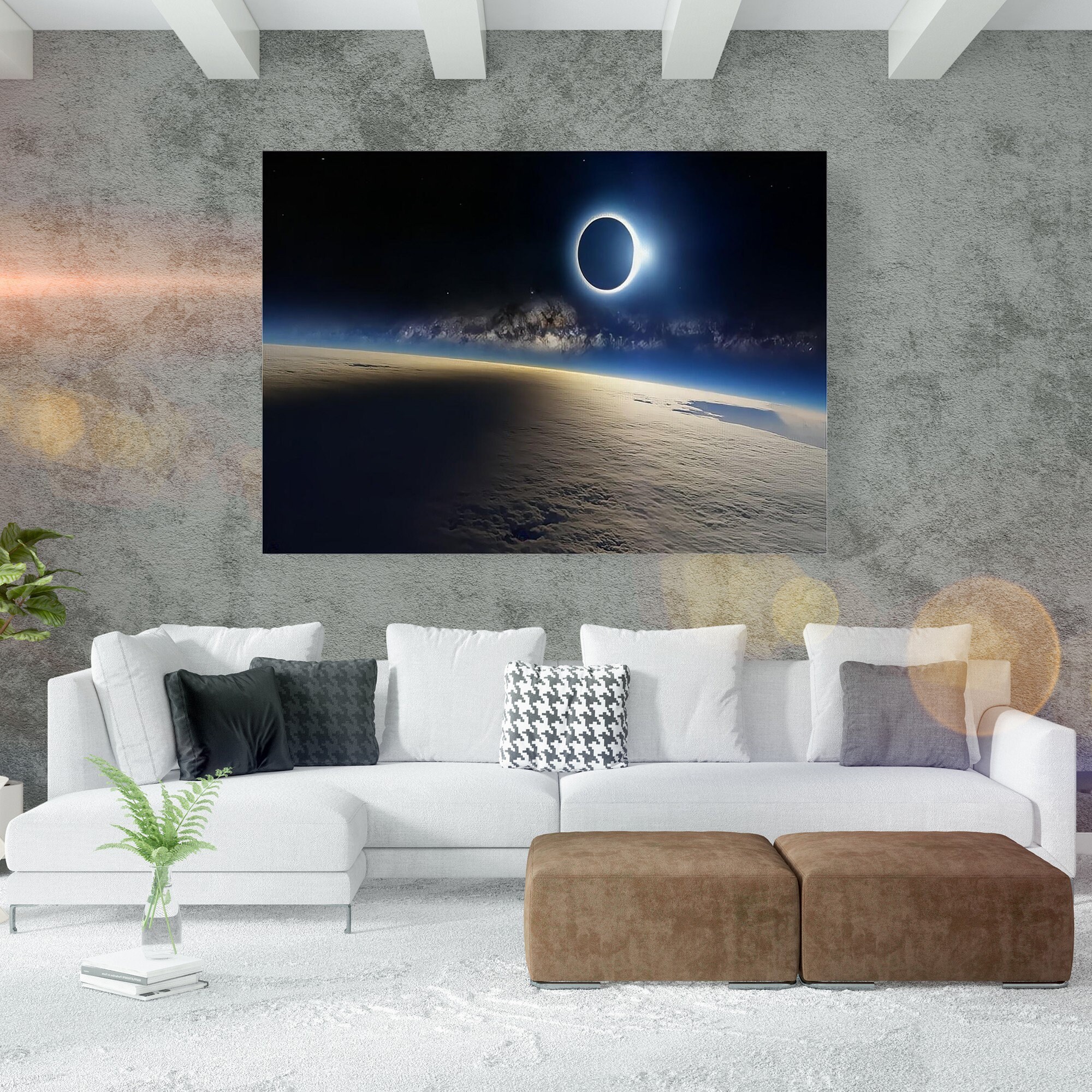 The Solar Eclipse Canvas,eclipse Art,celestial Decor,astronomy Wall Art ...