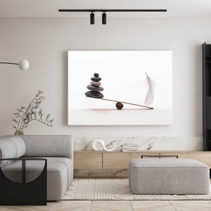 Stones Feather Balance Poster,zen Art for Harmony and Peace,create A ...