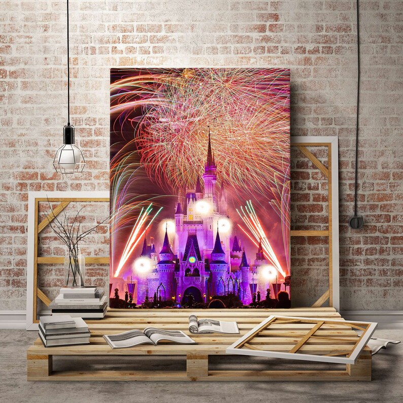 Disney Castle Fireworks, Disney Castle Print, Disney Gift, Disney Art ...