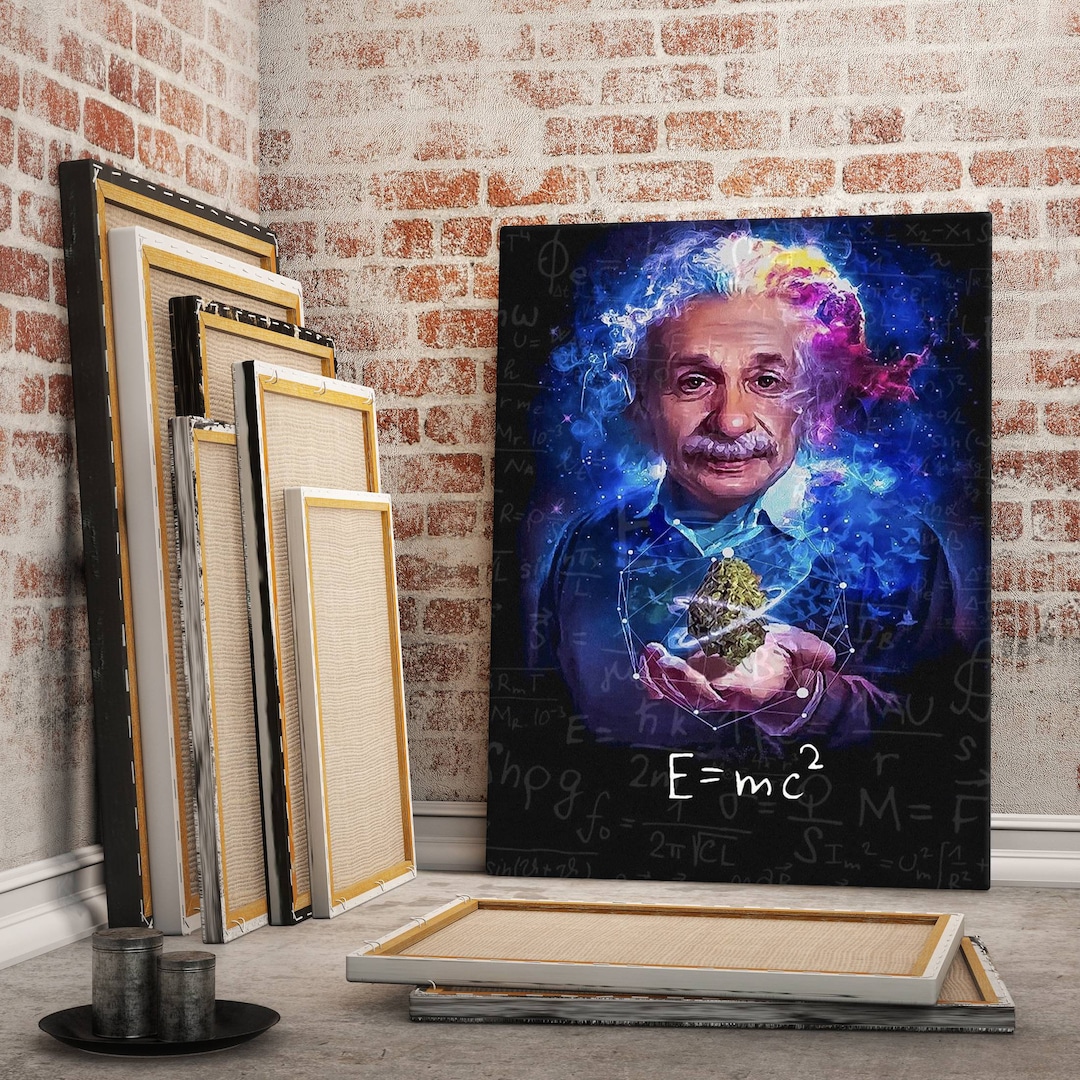 Einstein Illustration Toile Art Mural, Einstein Graffiti Toile Art ...