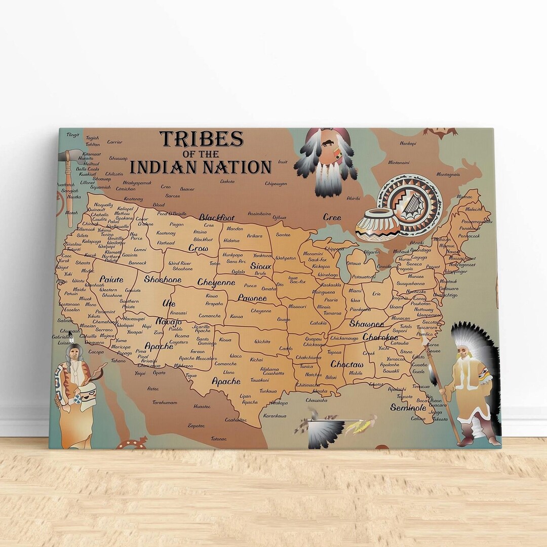 Indian Country Map Drawing,tribal Country Map,indian Peoples,for Lovers ...