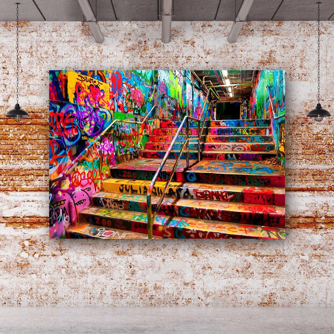 Graffiti Canvas Wall Art,new York Street Art,urban Wall Decor,city ...