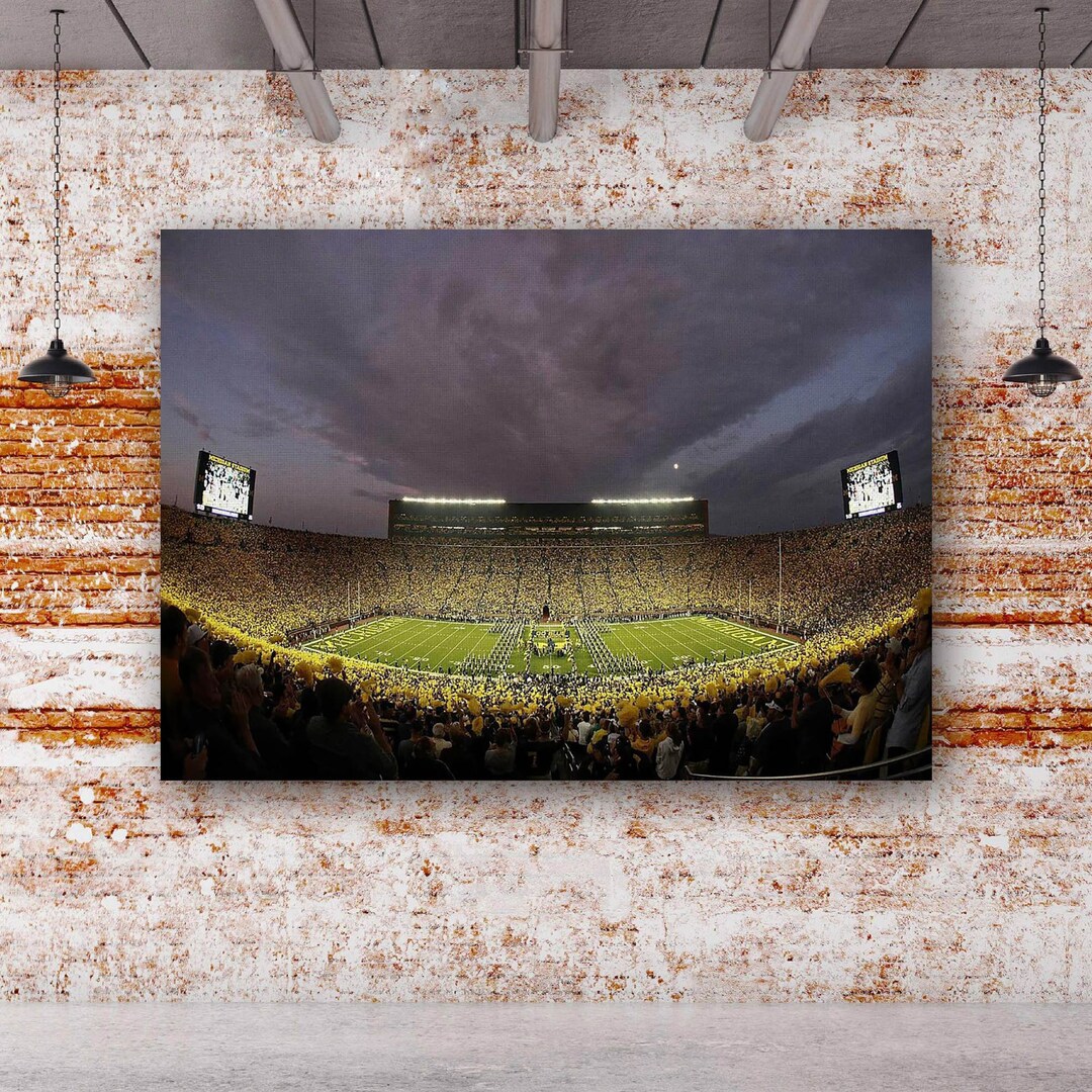 Michigan Wolverine Football Canvas Wall Art Painting, Canvas Wall ...