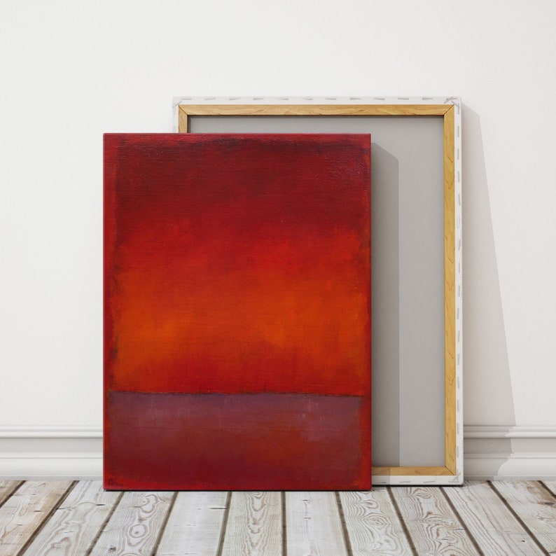 Mark Rothko Production ,mark Rothko Red Print Canvas Painting, Abstract ...