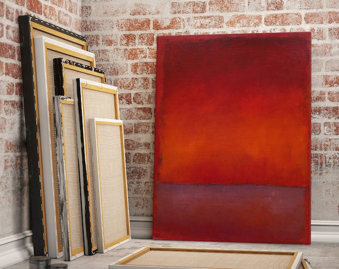 Mark Rothko Production ,mark Rothko Red Print Canvas Painting, Abstract ...