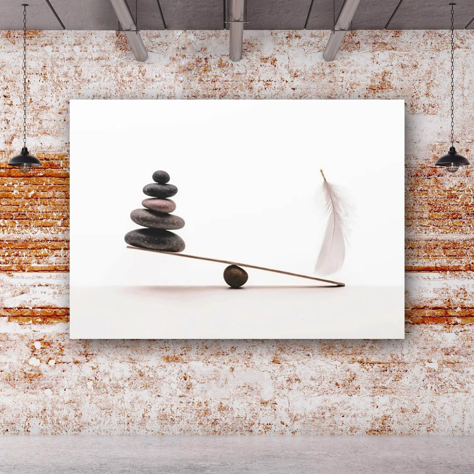 Stones Feather Balance Poster,zen Art for Harmony and Peace,create A ...