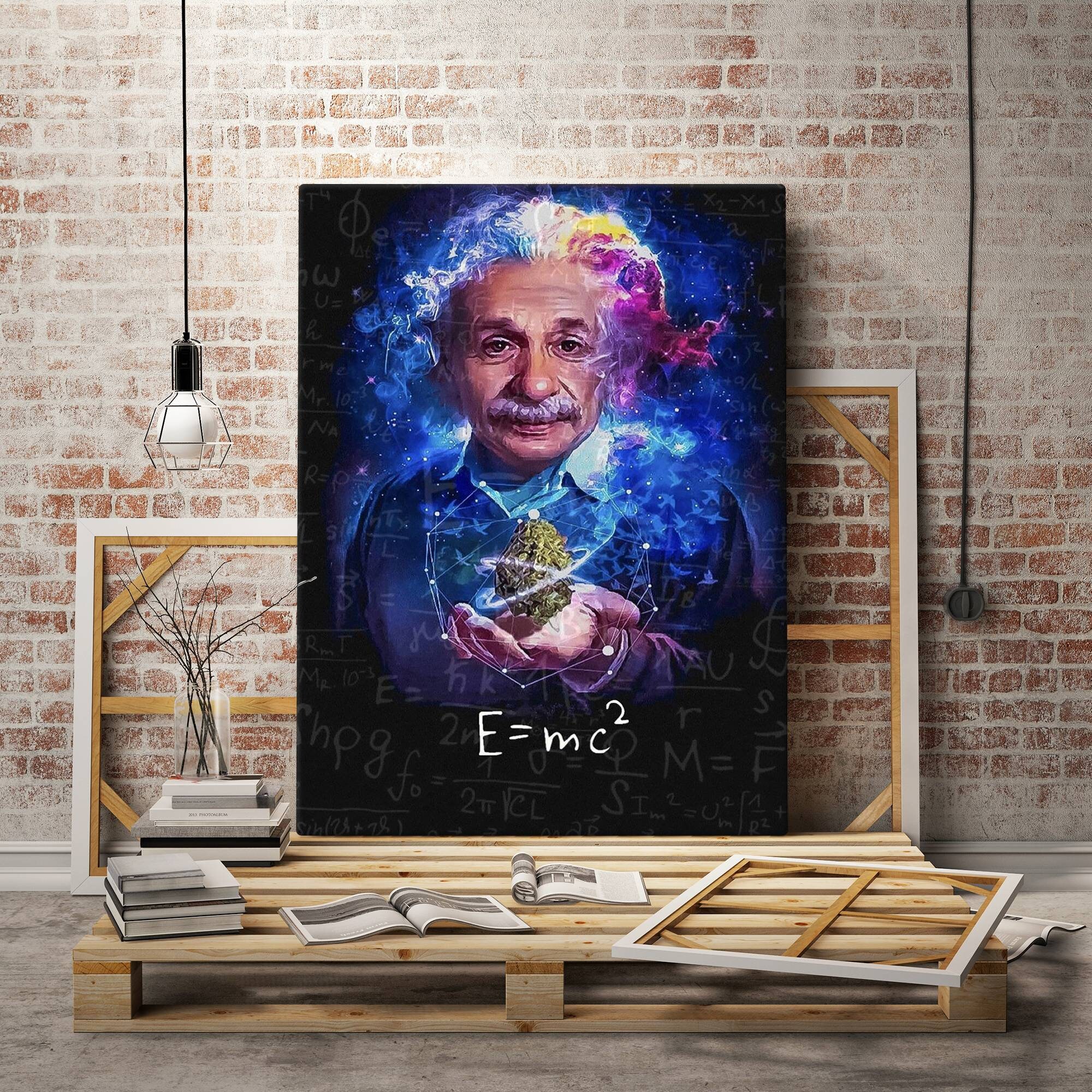 Einstein Illustration Toile Art Mural, Einstein Graffiti Toile Art ...