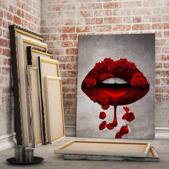 Red Blood Painting Ideas For Living Room