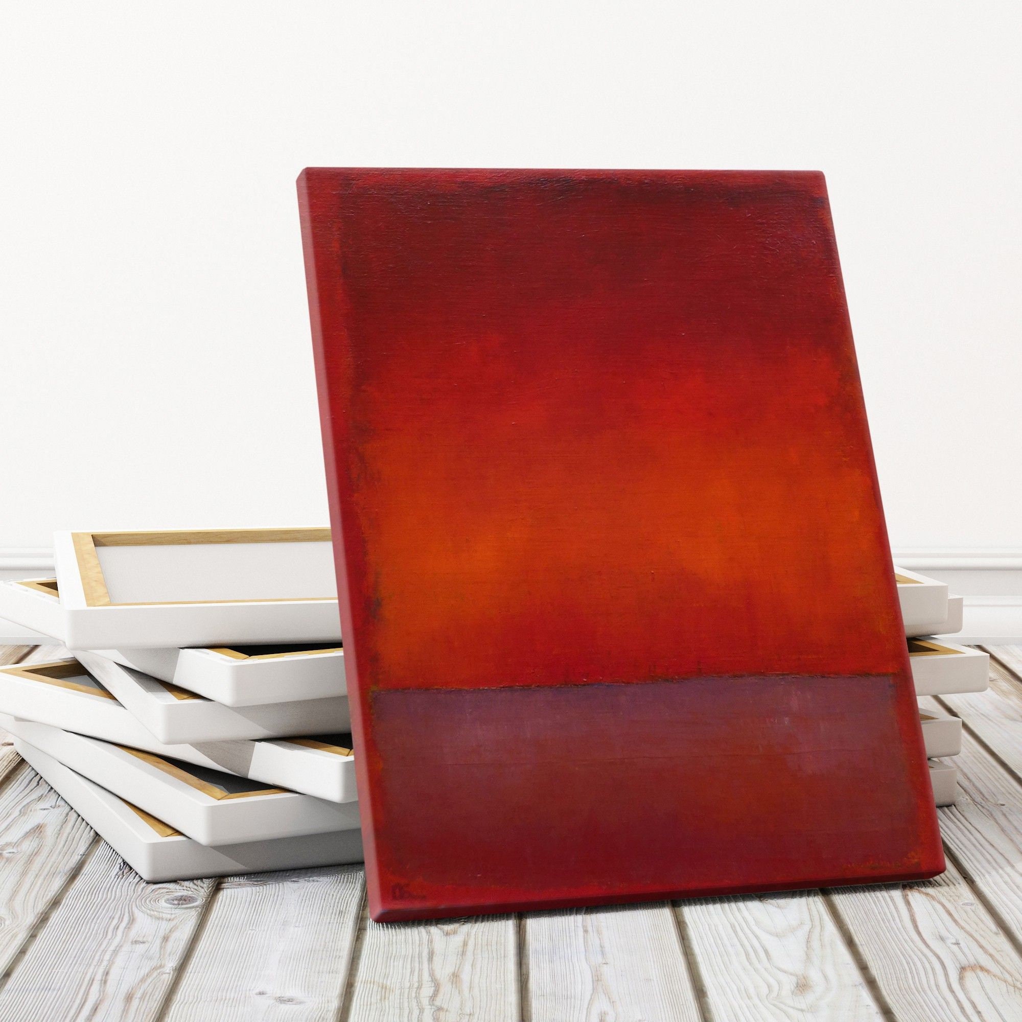 Mark Rothko Production ,mark Rothko Red Print Canvas Painting, Abstract ...