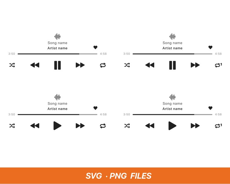 Music Player Svg Png Audio Control Svg Play Buttons Bundle Audio ...